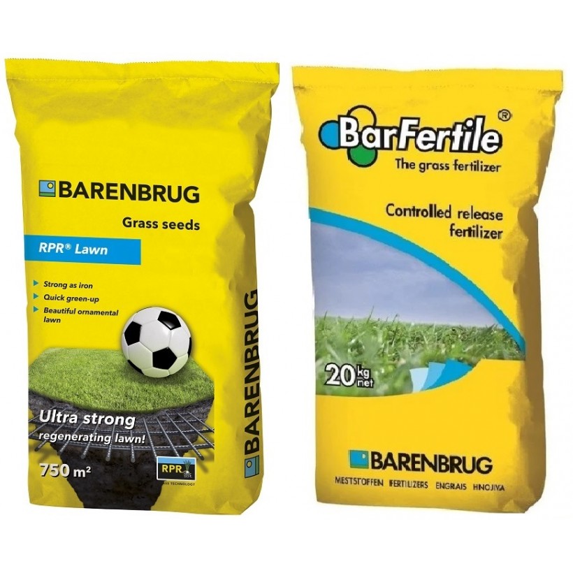 Trawa Barenbrug RPR Lawn sportowa, uniwersalna 15kg + Nawóz START ...